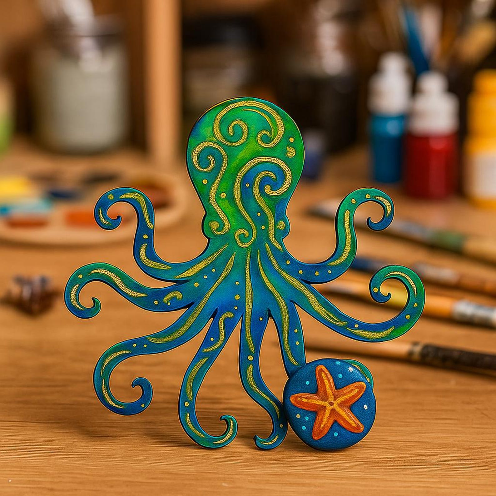 Octopus Wooden Cutout Blank for Ocean Crafts - Etsy