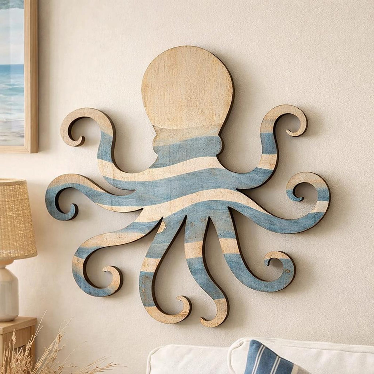 Octopus Wooden Cutout Blank for Ocean Crafts - Etsy