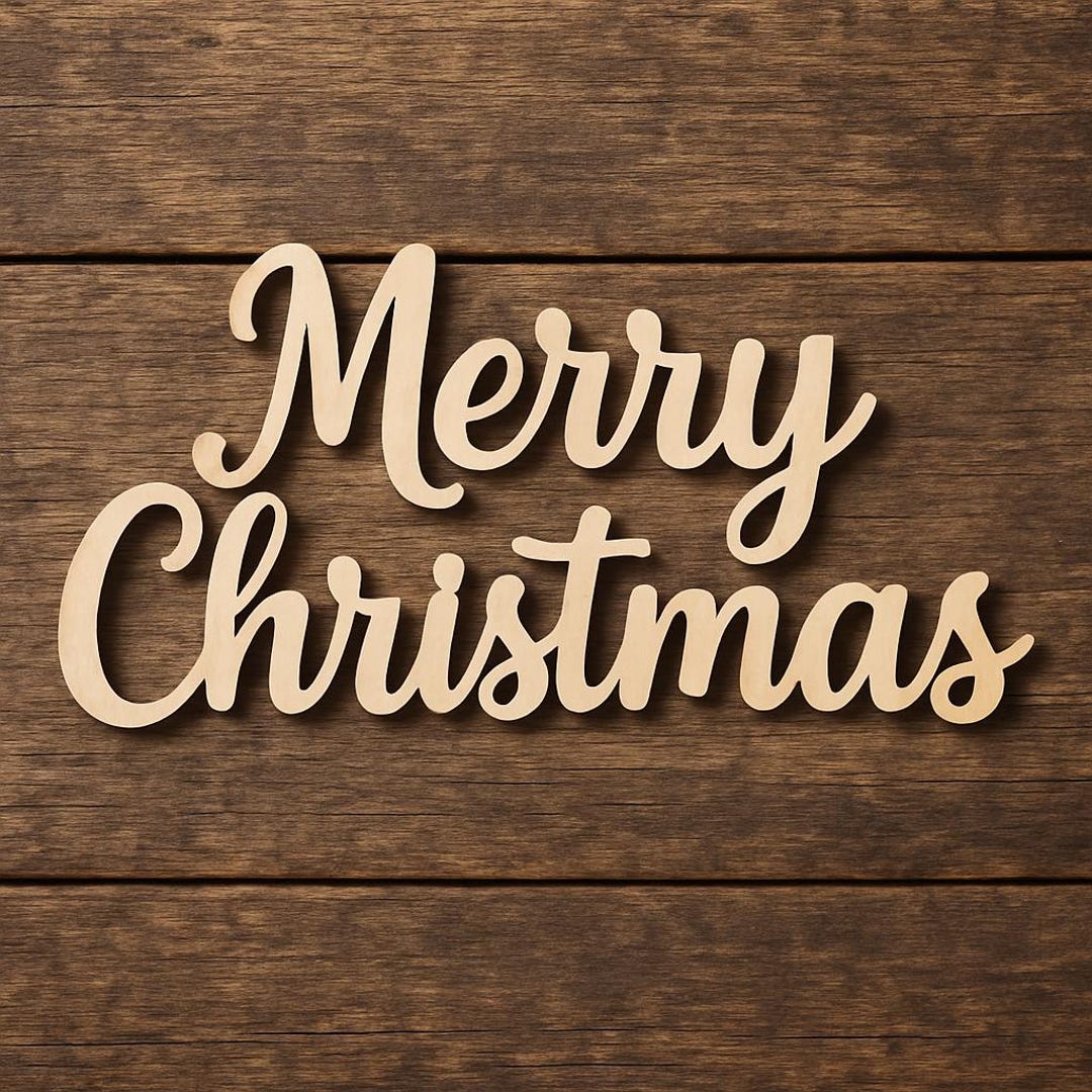Merry Christmas Wooden Word Set for Holiday Decor - Etsy