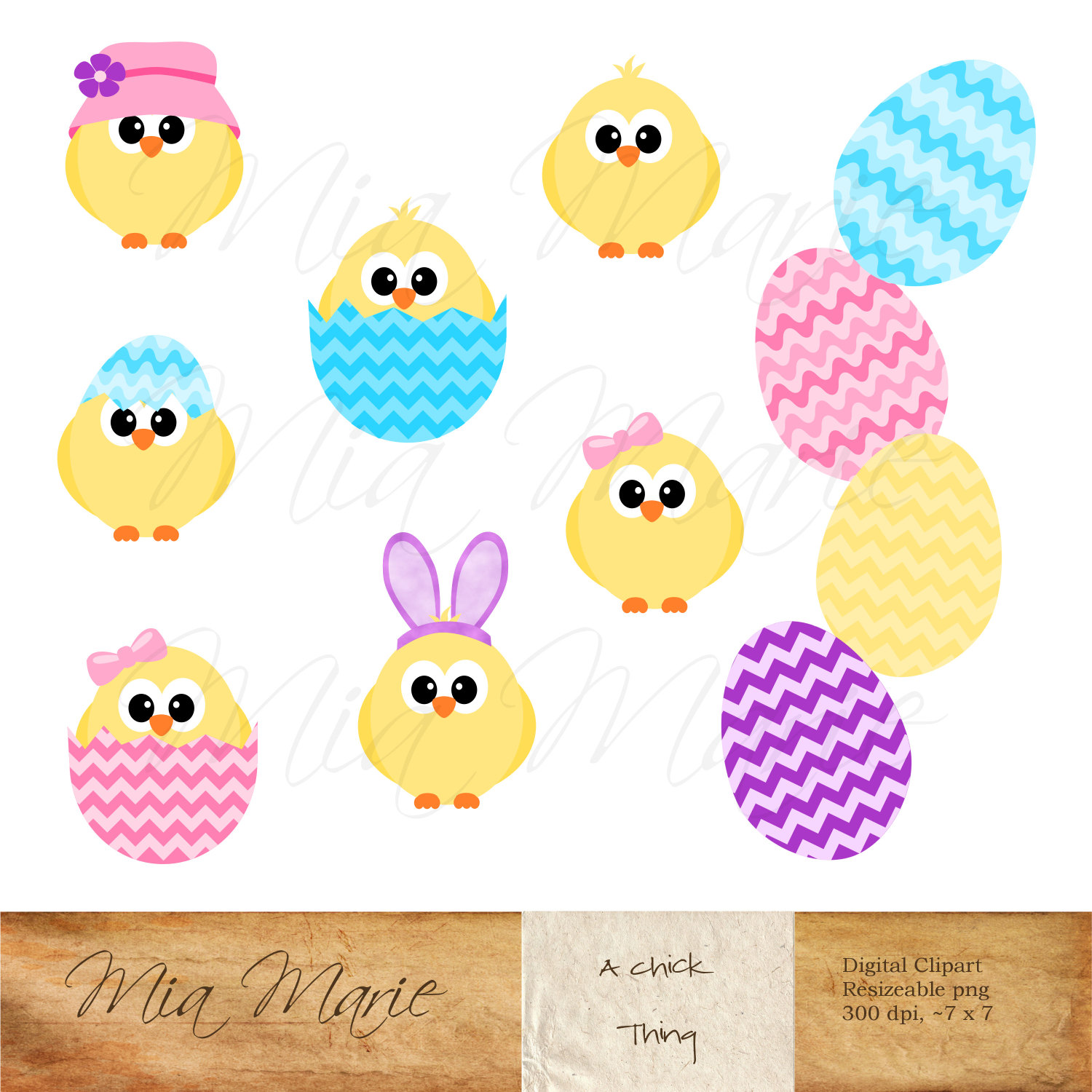 Easter Chicks Clip Art