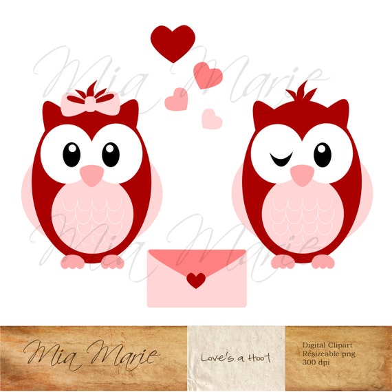 Valentine Owl Clip Art