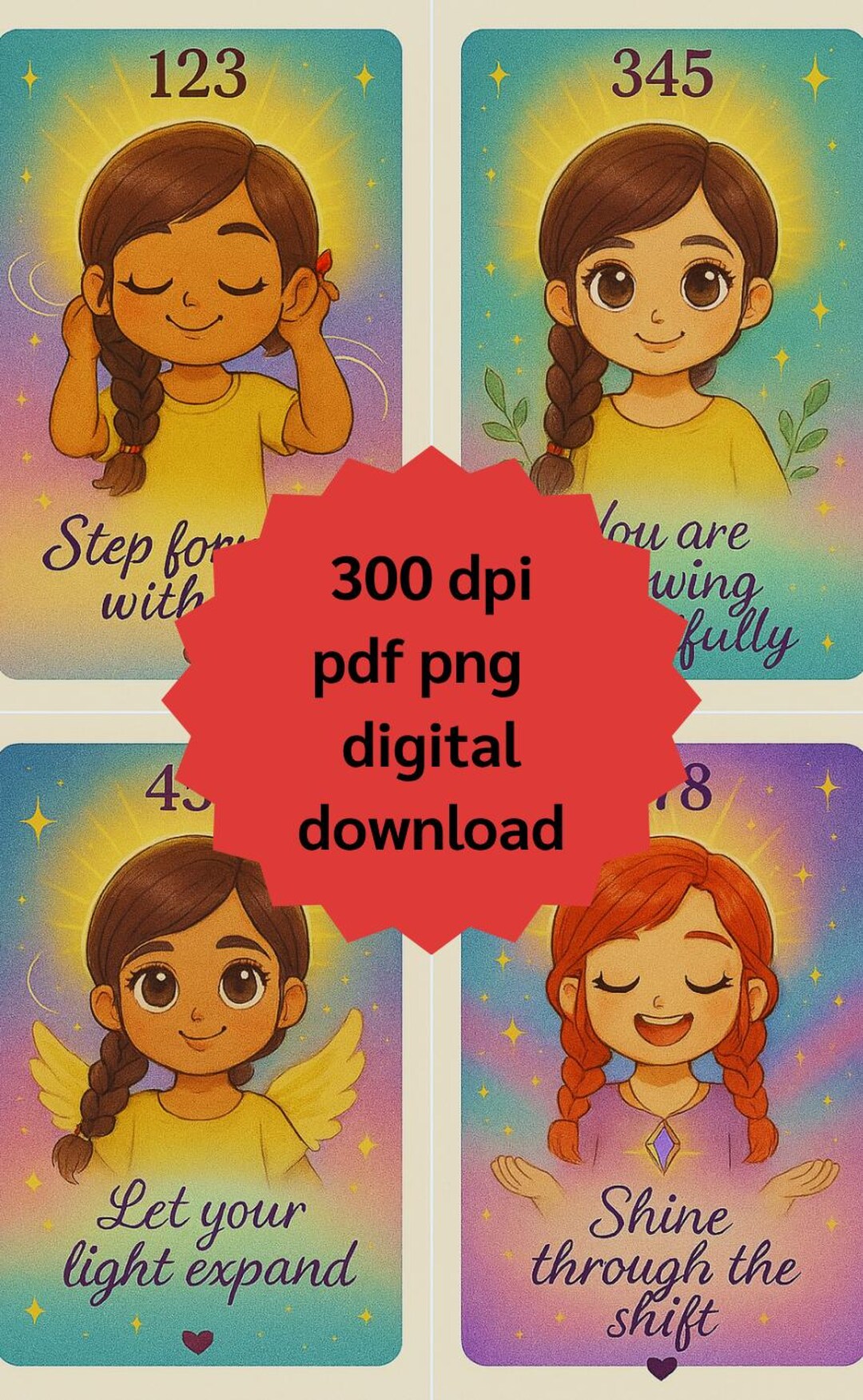 Oracle Card 789 – Cosmic Chibi Girl Affirmation (digital Download) - Etsy