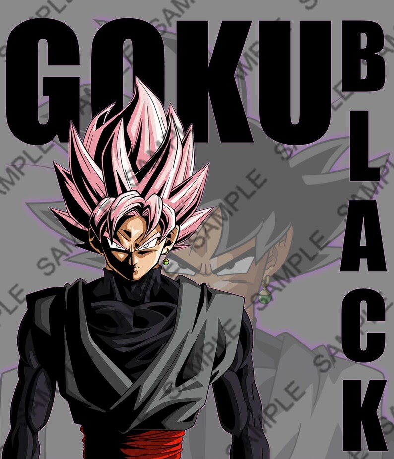 Custom Goku Black PNG Graphic - Etsy