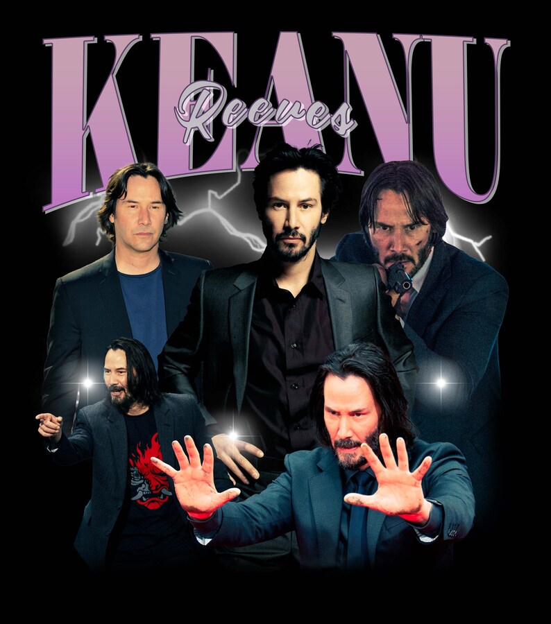 Keanu Reeves T Shirt Design PNG Instant Download 300 Dpi - Etsy