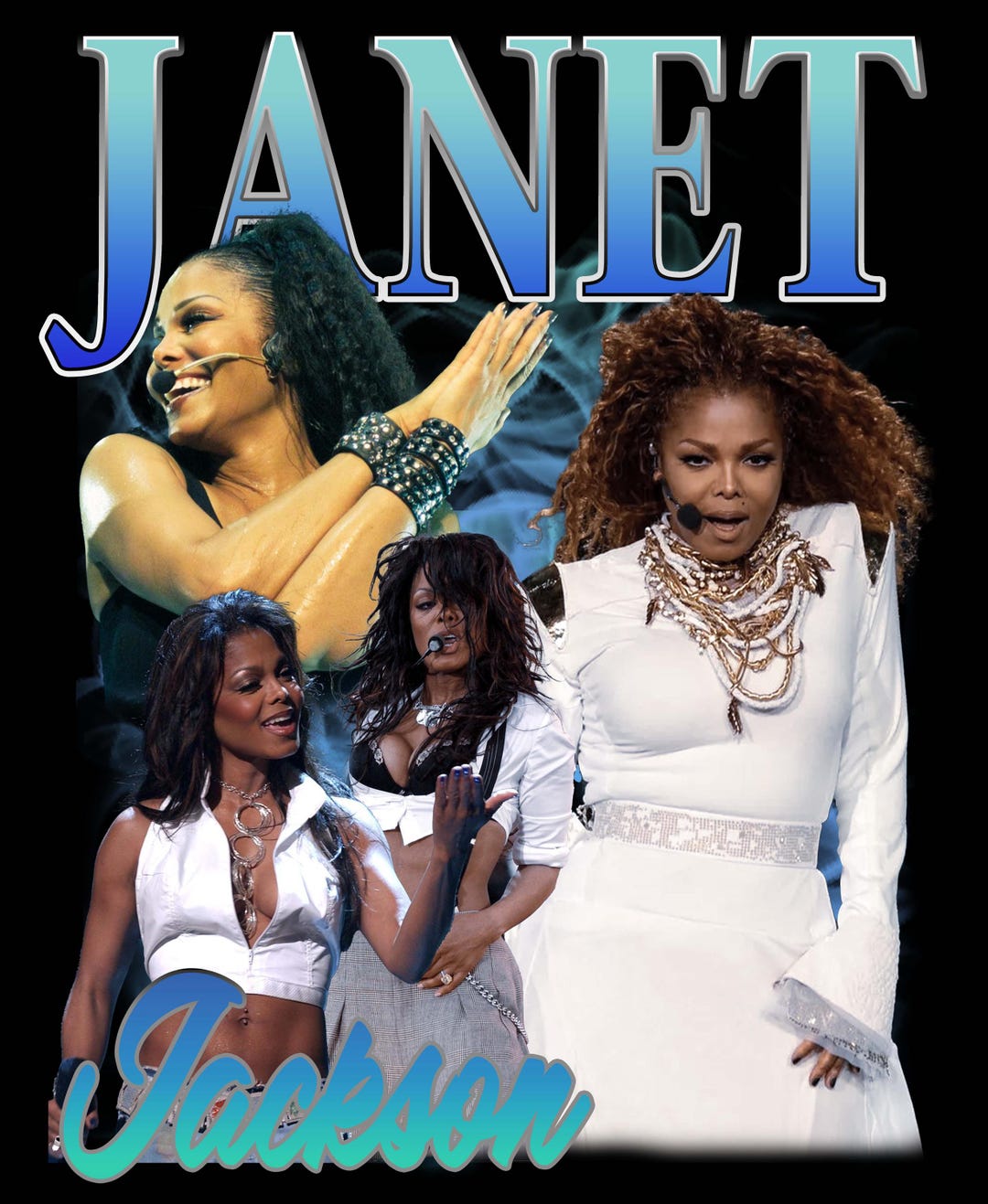 Janet Jackson T Shirt Design PNG Instant Download 300 Dpi - Etsy