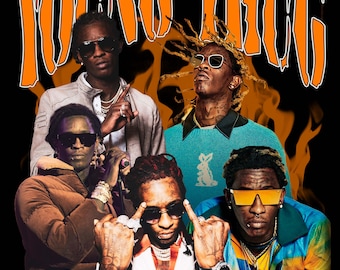 Young Thug T Shirt Design PNG Instant Download 300 Dpi - Etsy