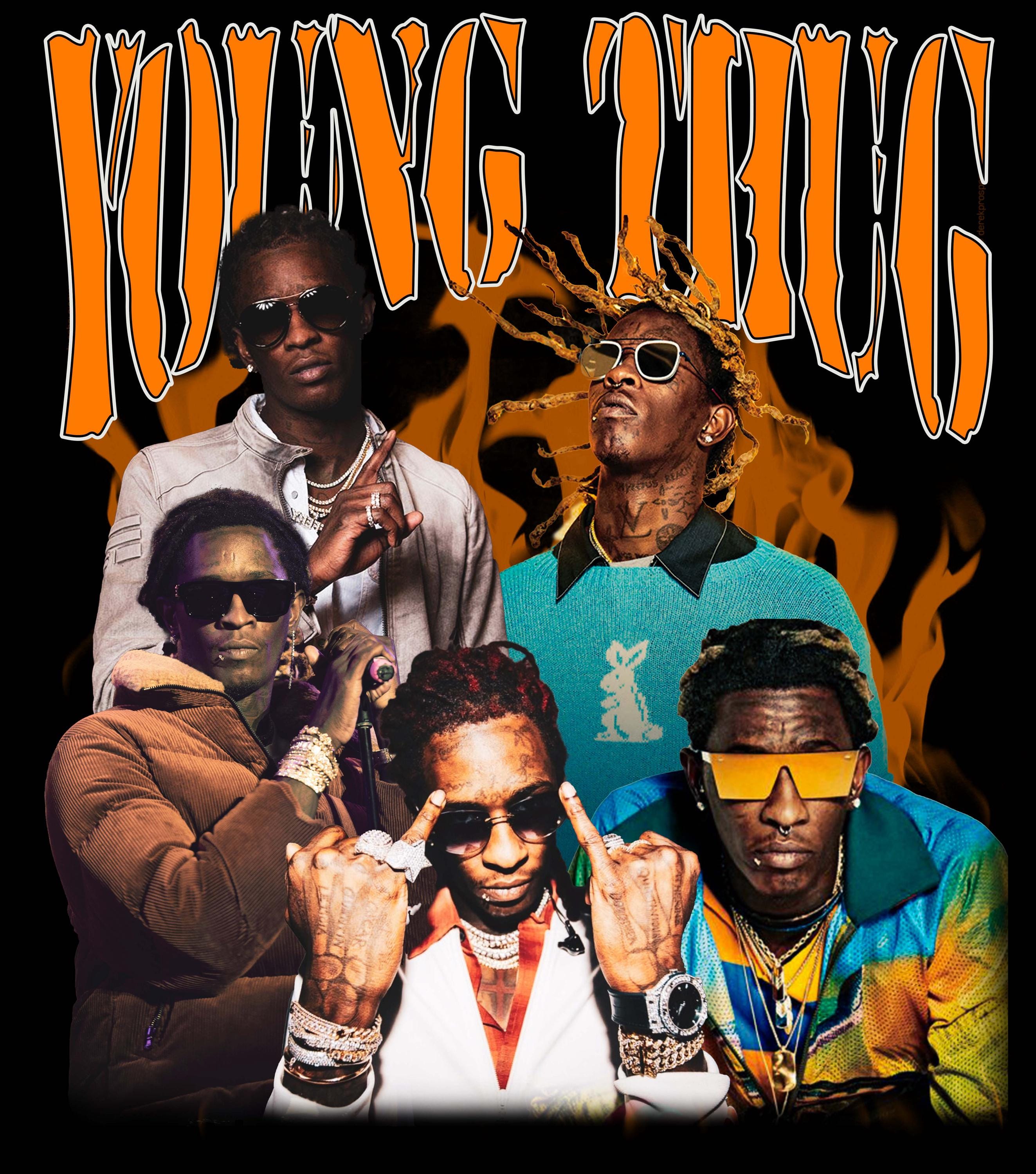 Young Thug T Shirt Design PNG Instant Download 300 Dpi - Etsy
