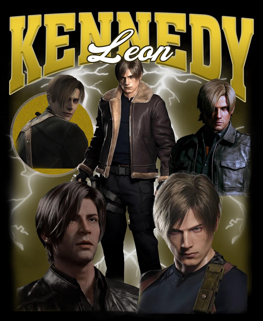 Leon S. Kennedy T Shirt Design PNG Instant Download 300 Dpi - Etsy
