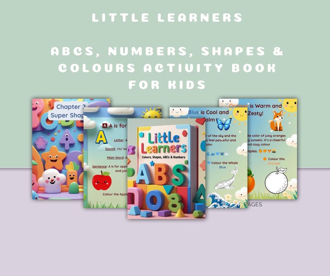 Little Learners – Abcs, Numbers, Shapes & Colours Activity Book for ...