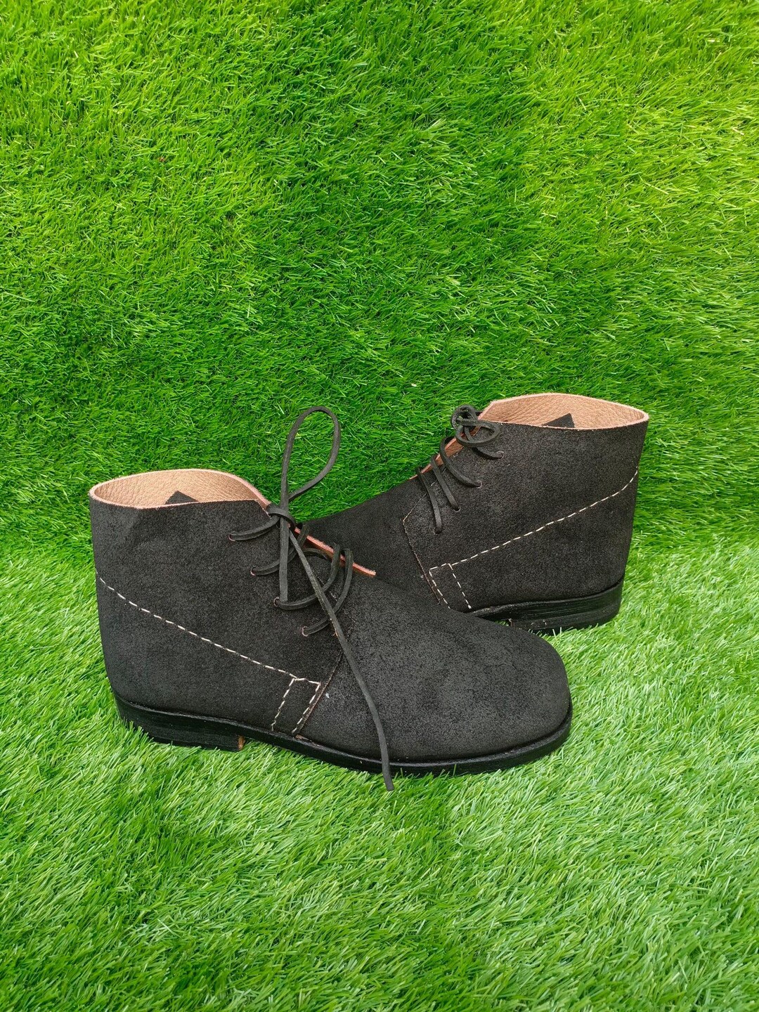Authentic Handcrafted Black Leather Brogan Boots: Civil War Era ...