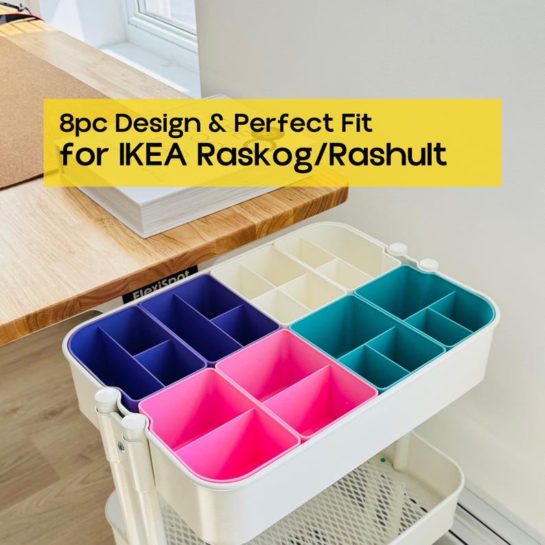 Modular Organizer Trays - Perfectly Fits IKEA RÅSKOG + RASHULT Carts ...