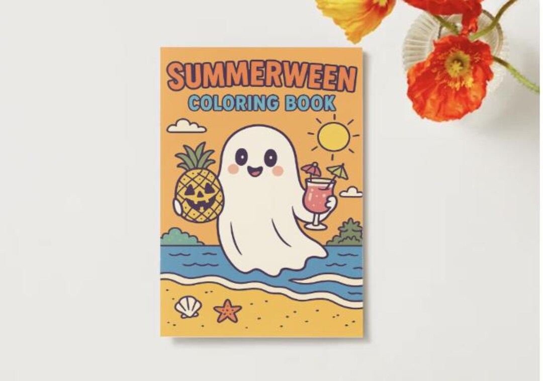 Spooky Summer Coloring Book | Summerween PDF for Halloween Lovers ...