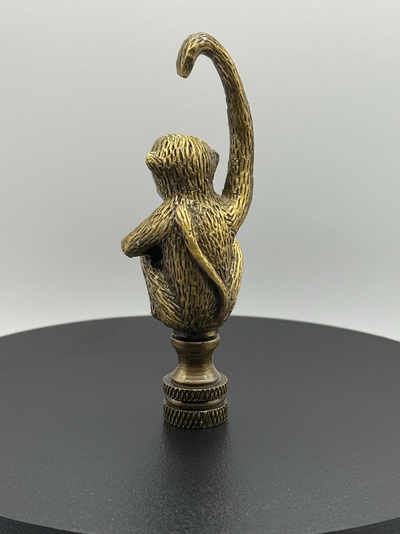Antique Brass Monkey Finial - Etsy