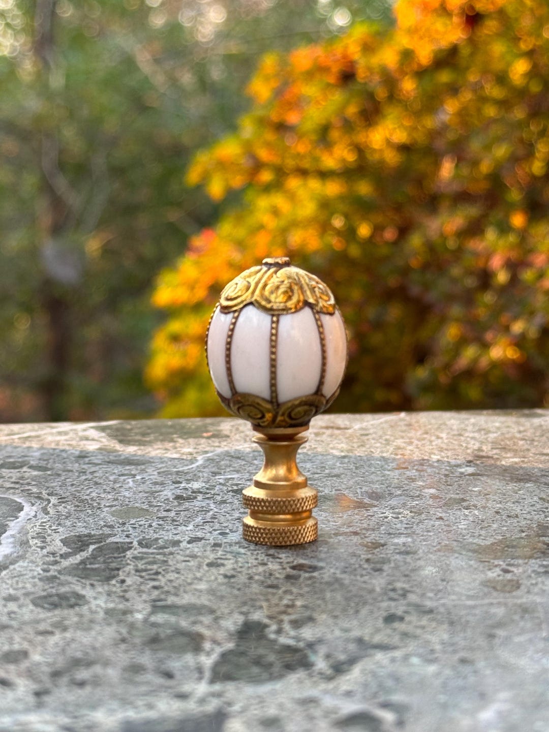 White Lamp Finial - Etsy