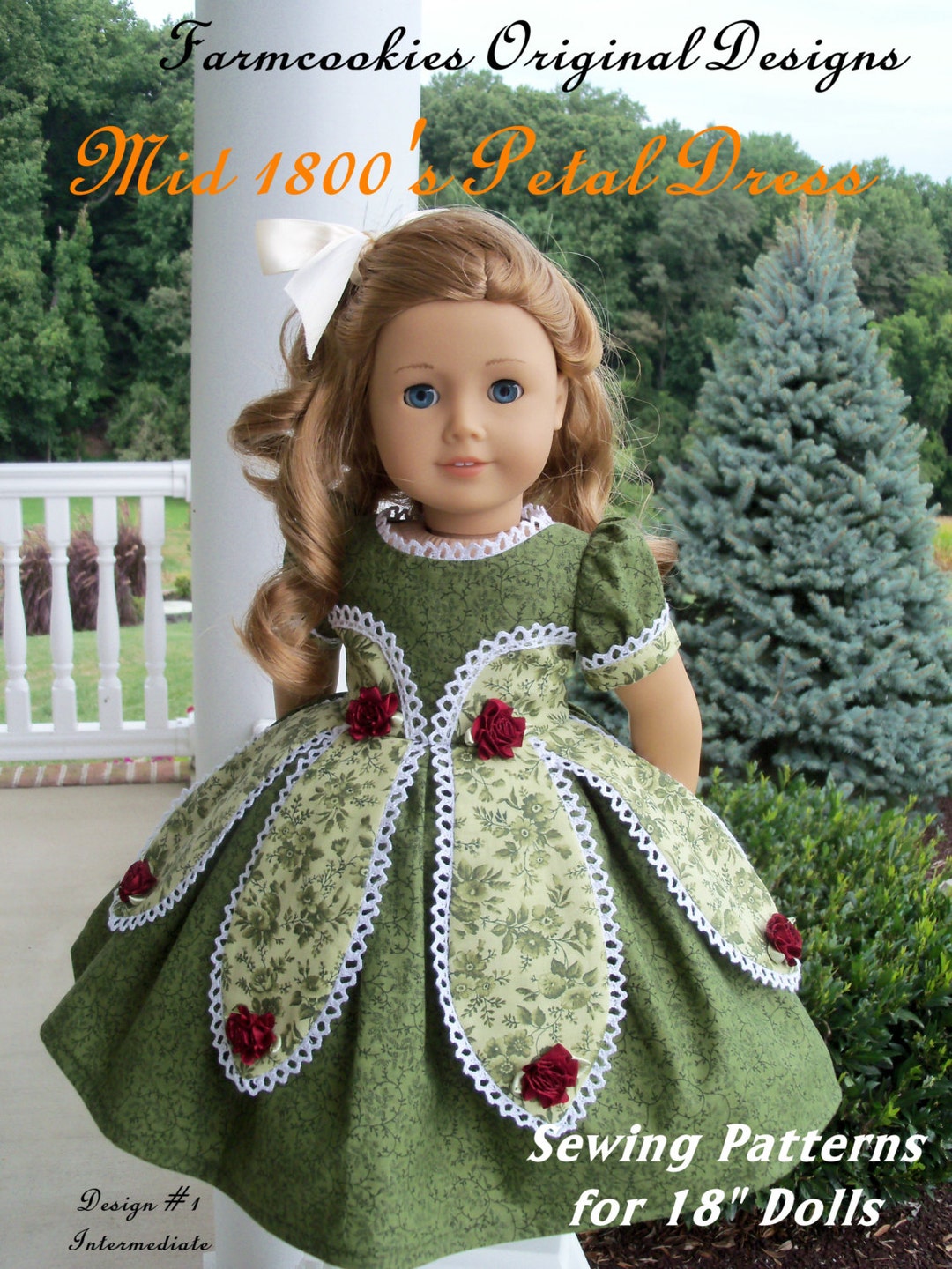 PRINTED SEWING PATTERN for 18 Inch Doll Clothes / Historical 1850's ...