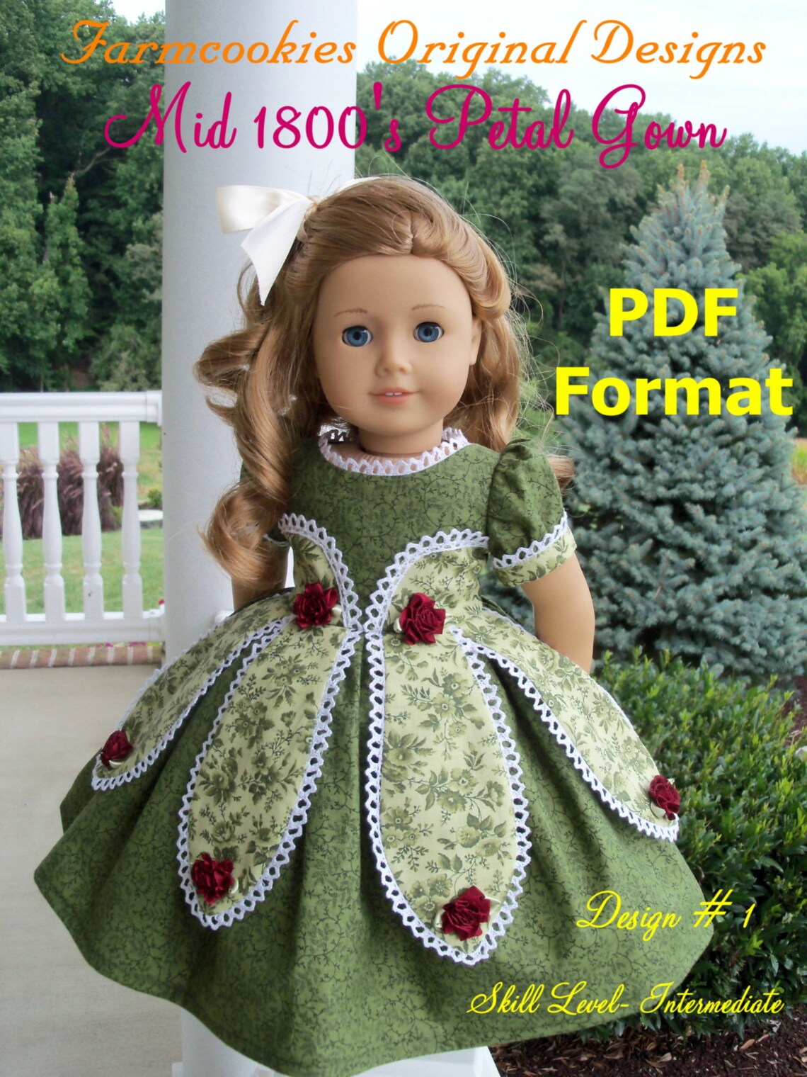 18" Size /PDF SEWING PATTERN / Instant Download Historical Petal Gown ...