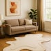 Cream Irregular Rug: Modern Wave Design, Minimalist Carpet - Etsy
