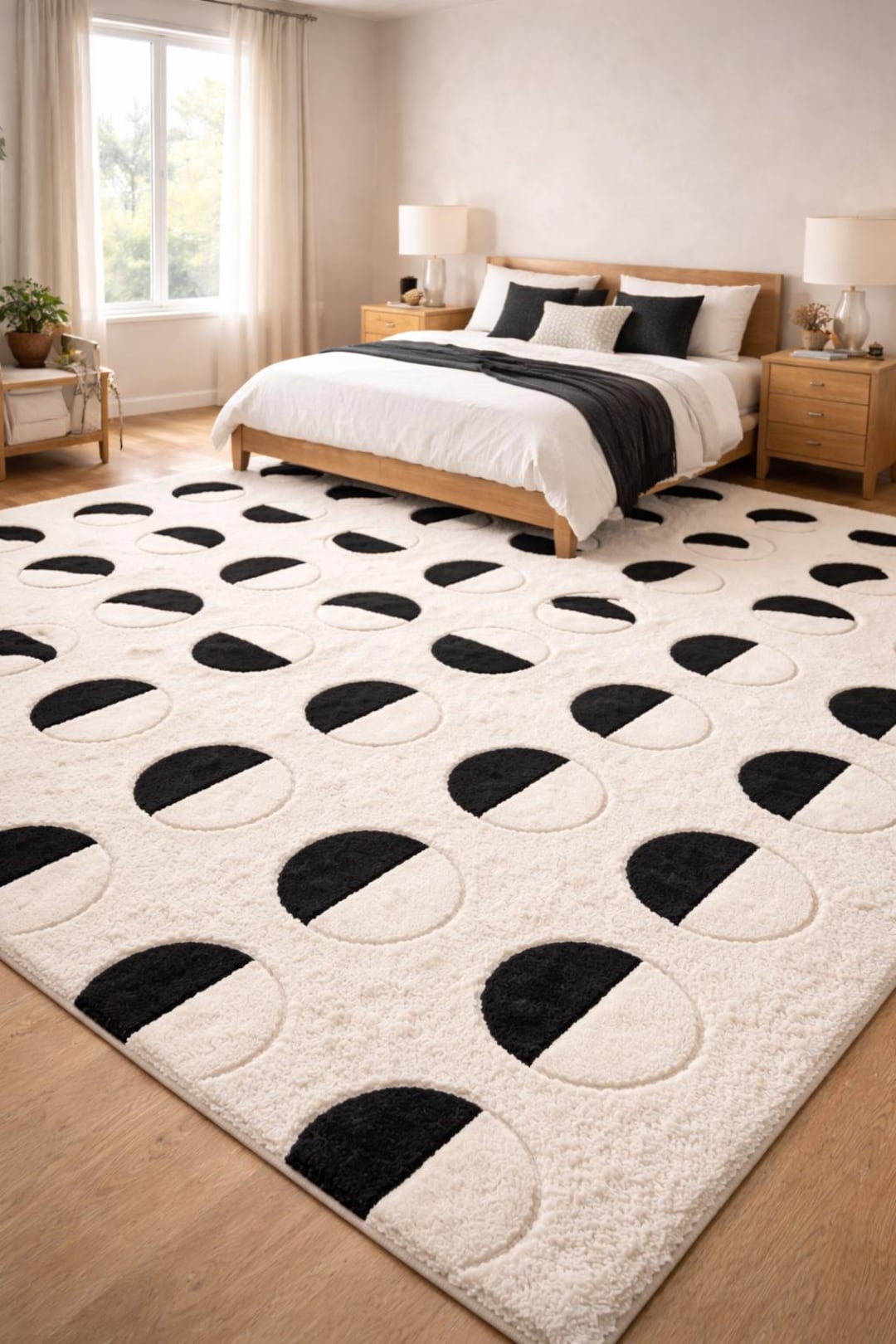 Interesting Black White Geometric Rug Photos