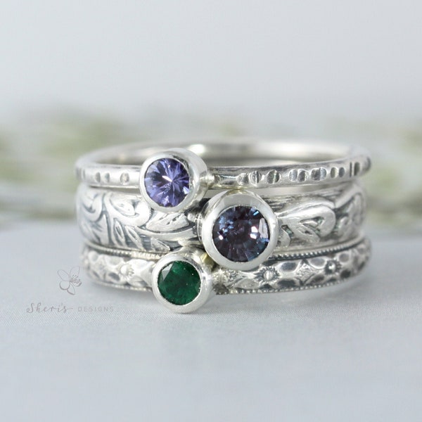 Stackable Mothers Rings - Etsy