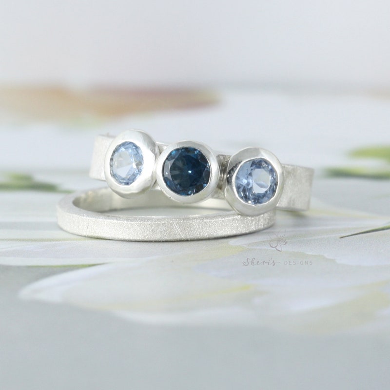 3 Stone Ring - Etsy