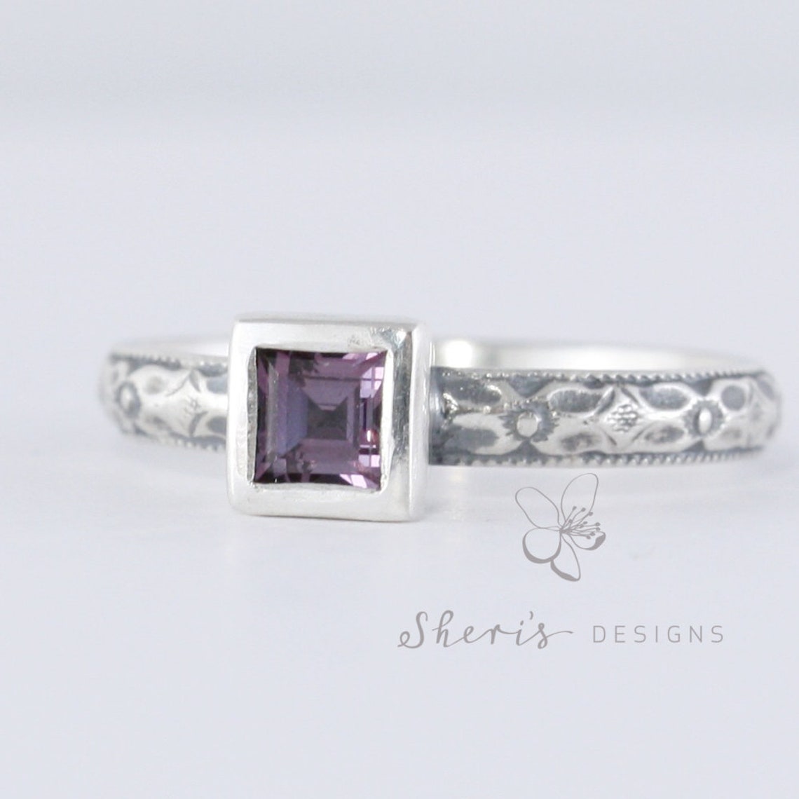 4 Stone Ring Set 4 Birthstones Square Oval Emerald Octagon - Etsy