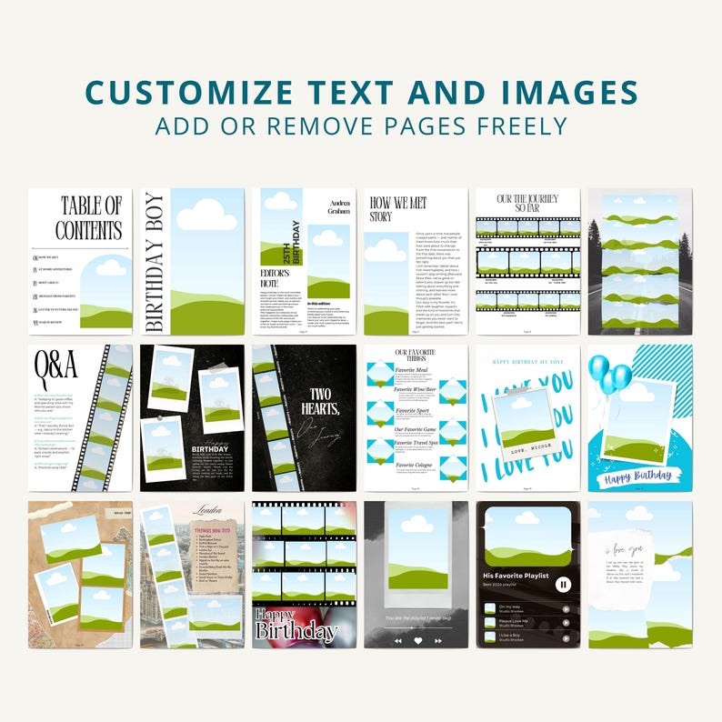 Personalized Birthday Magazine Template, Birthday Magazine Template for ...