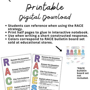 RACE /RACES Anchor Chart- Editable in Canva - Etsy