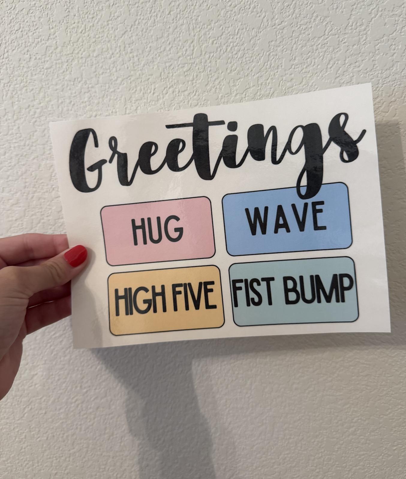 Greetings Display Poster for Classroom Door - Etsy