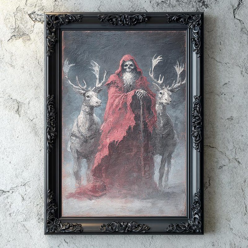 Creepy Santa Painting - Etsy