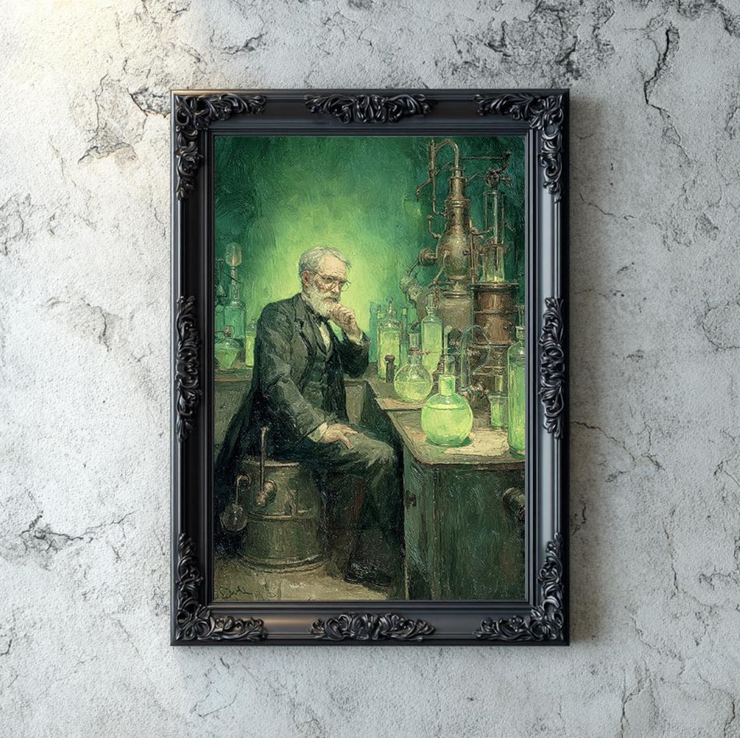 Steampunk Scientist Digital Art, Victorian Alchemist Oil Painting ...