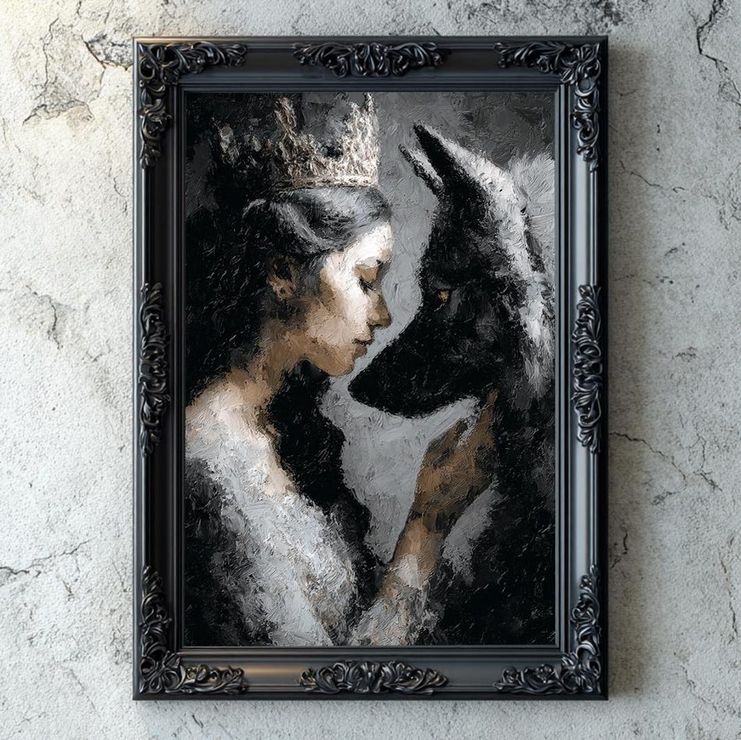 Gothic Princess Digital Artwork, Impasto Oil Painting Style, Dark ...