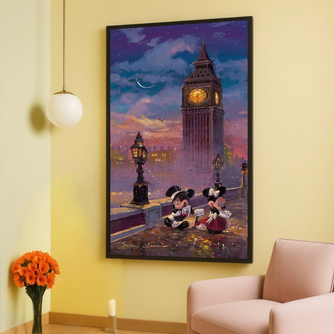 Thomas Kinkade London Nightscape Canvas, Big Ben Wall Art, Romantic ...