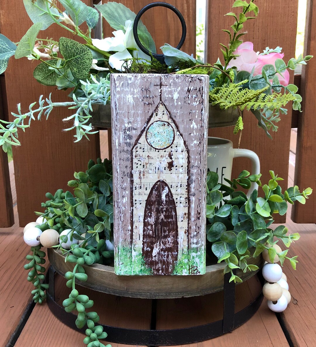 Church Painting, Wood Block Church, Sheet Music Church, Hymn Church ...