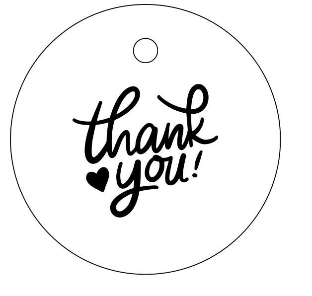 Thank You Round Gift Tags Printable PDF - Etsy