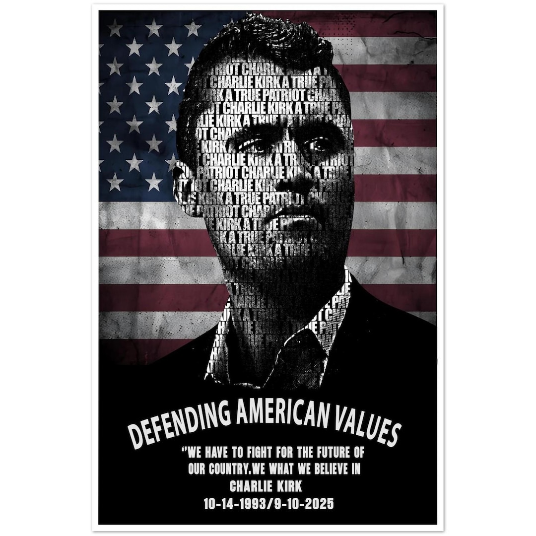 Charlie Kirk Memorial Poster - Etsy