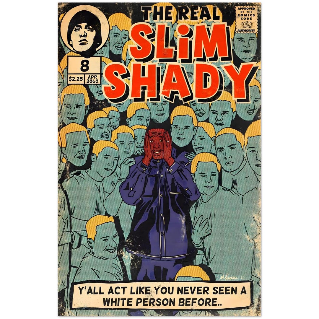 The Real Slim Shady Comic Style Poster April 2000 - Etsy