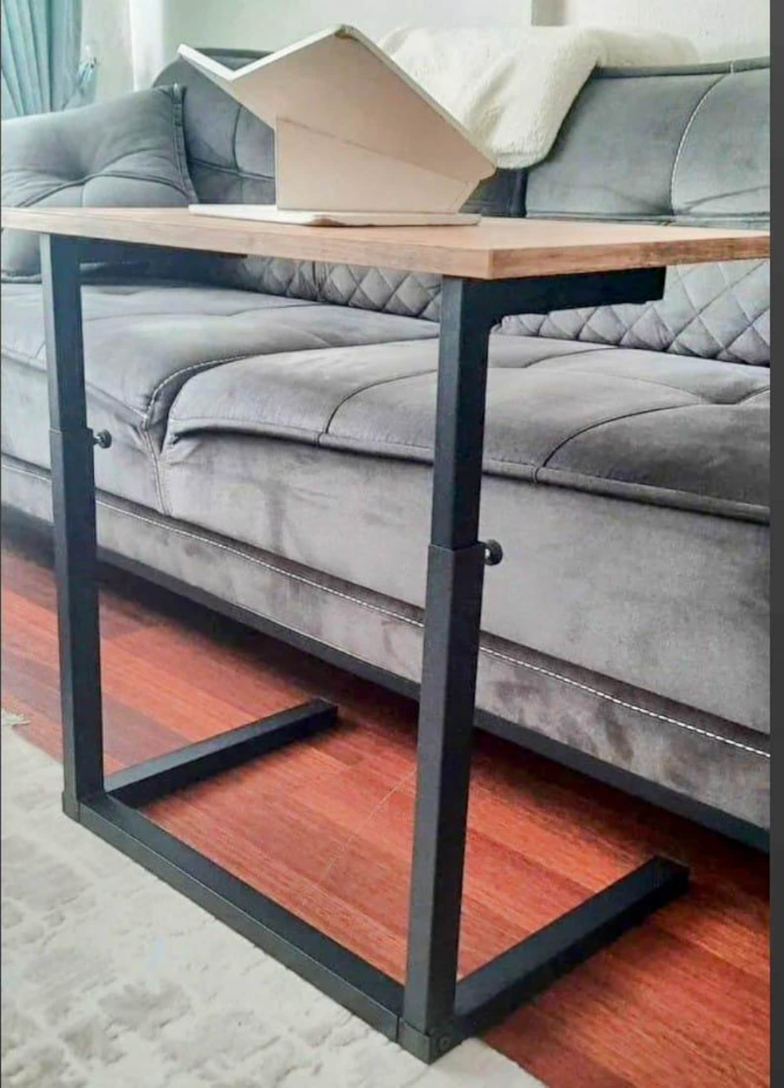 Adjustable Computer Table, C Table for Sofa – Industrial Side Table ...