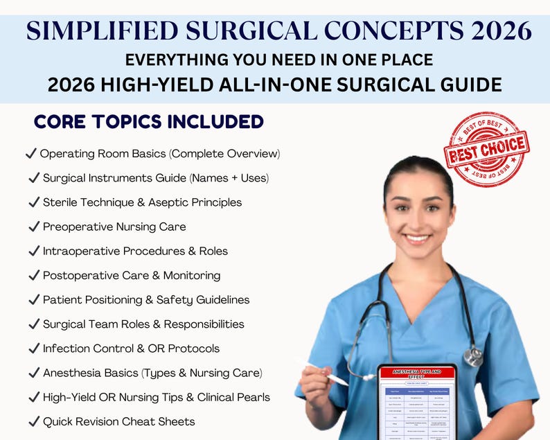 Operating Room Essentials 2026 | Surgical Nursing Guide (hyperlinked ...