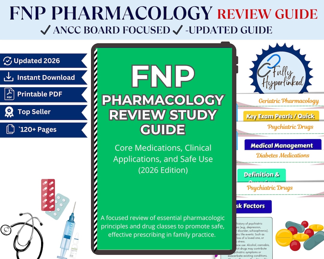FNP Pharmacology Review Guide (2026) | Nurse Practitioner Exam Prep ...
