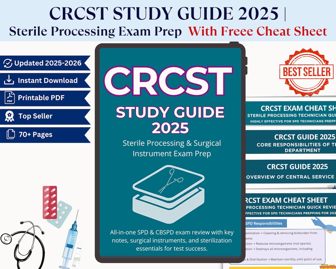 CRCST & CBSPD Exam Study Guide 2025: Sterile Processing Tech Notes (PDF ...