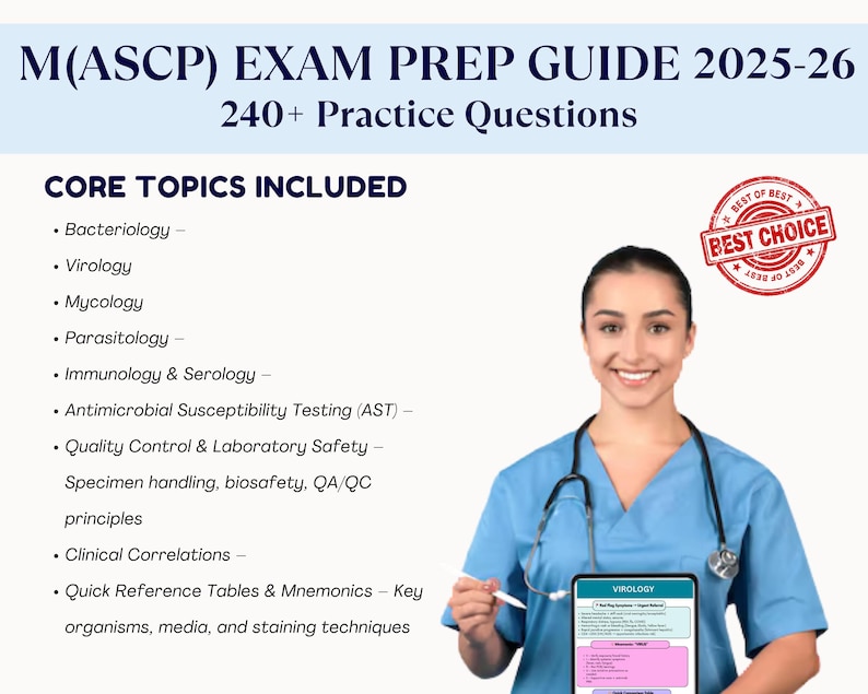 M(ASCP) Microbiology Exam Study Guide 2025 | Practice Questions (PDF ...