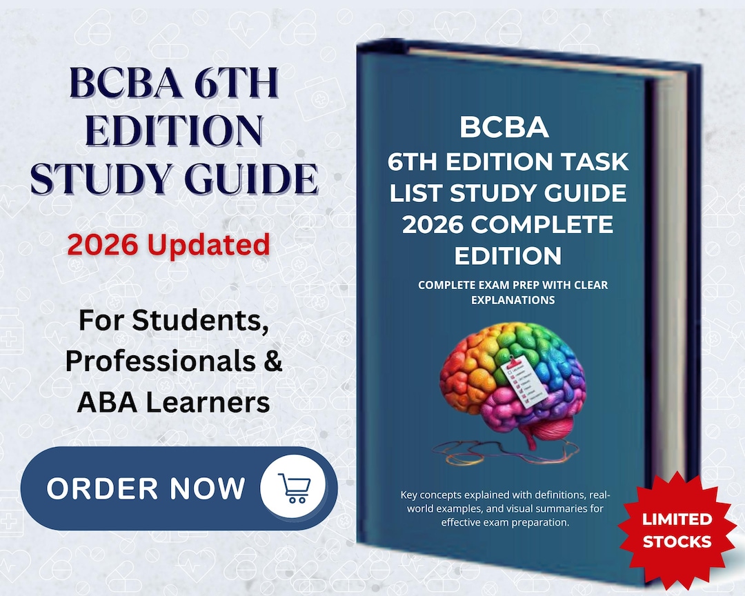Bcba 6th Edition Task List Study Guide Complete Exam Prep With Clear