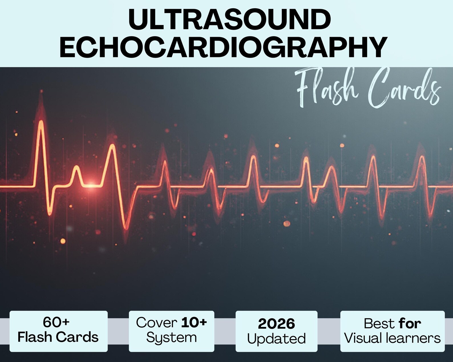 Ultrasound Echocardiography Flash Cards | Cardiac Echo Study Guide ...