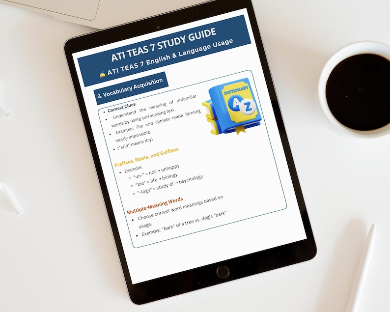 ATI TEAS 7 Study Guide 2025: Nursing Exam Prep (PDF Downloadable Guidebook) - Etsy