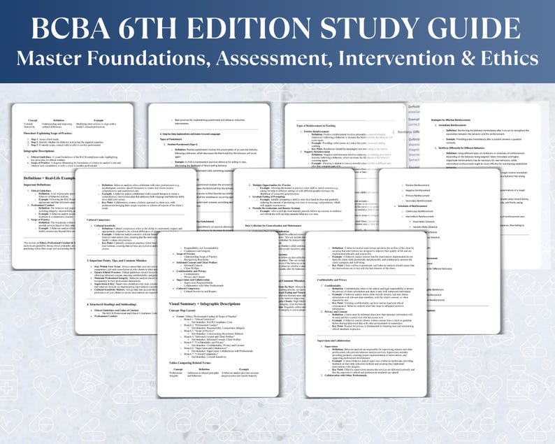 BCBA 6th Edition Task List Study Guide | Complete Exam Prep With Clear ...