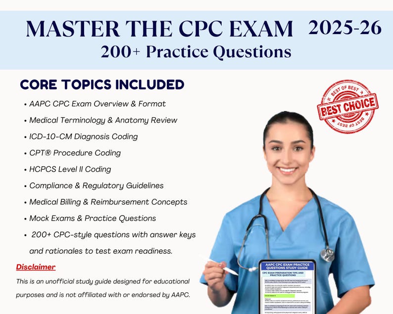 AAPC CPC Study Guide 2026 | Practice Questions PDF | Medical Coding ...