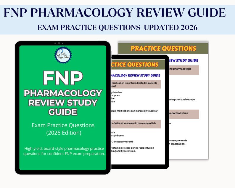 FNP Pharmacology Review Study Guide (2026) | Family Nurse Practitioner ...