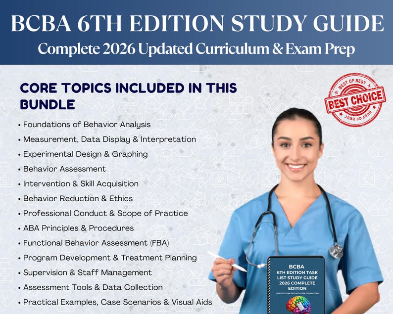 BCBA 6th Edition Task List Study Guide | Complete Exam Prep With Clear ...