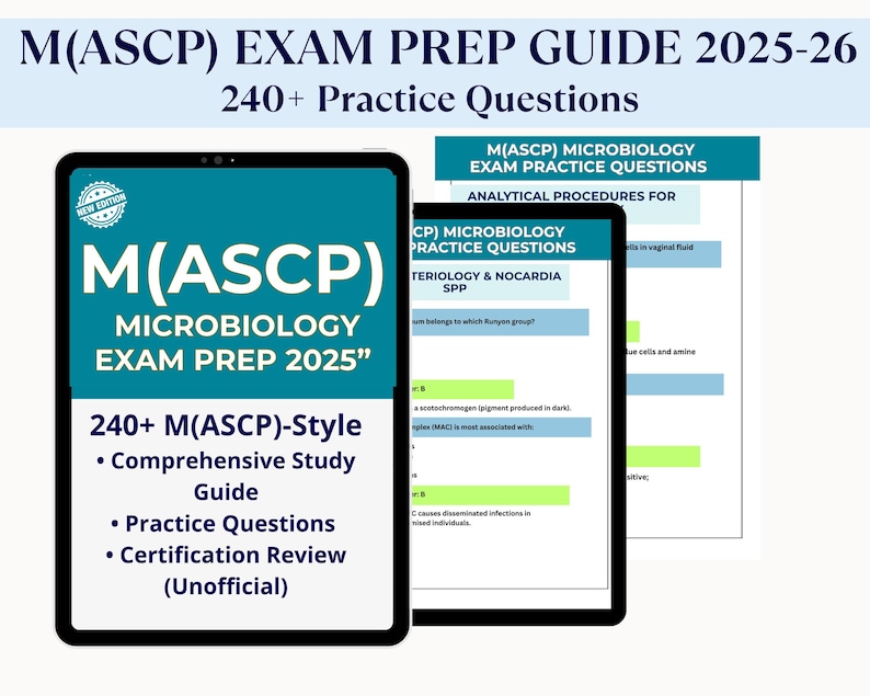 M(ASCP) Microbiology Exam Study Guide 2025 | Practice Questions (PDF ...