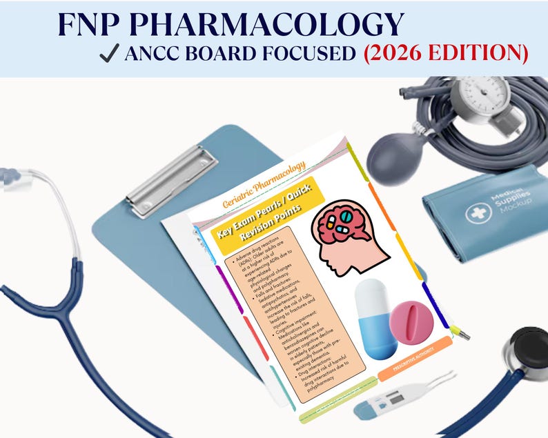 FNP Pharmacology Review Study Guide (2026) | Family Nurse Practitioner ...